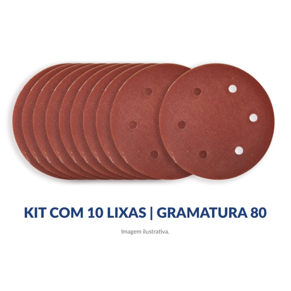 Kit com 10 Lixas Gramatura 80 MLP710H / MLP750 Led DN 225mm